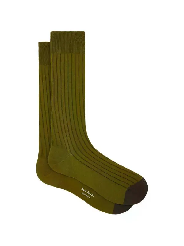 Paul Smith Ribbed-knit Socks - Green