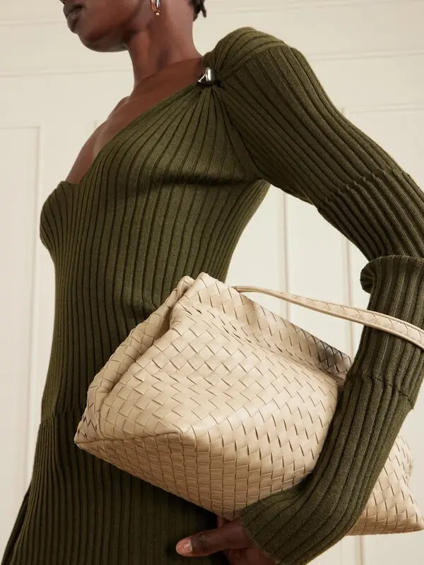 Bottega Veneta The 1998 Intrecciato Leather Shoulder Bag - Neutrals