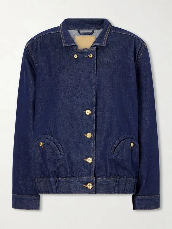 BLAZÉ MILANO Cleo Denim Bomber Jacket - Blue
