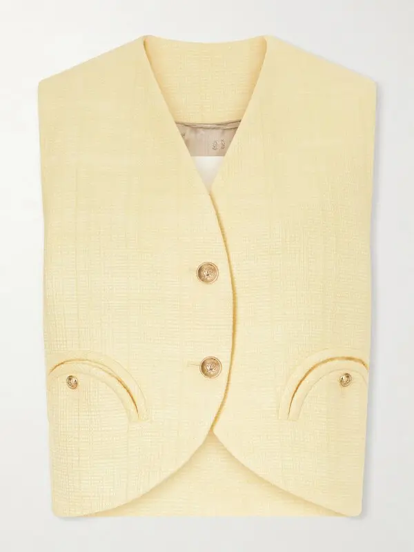 BLAZÉ MILANO Gliss Cotton-blend Vest - Yellow