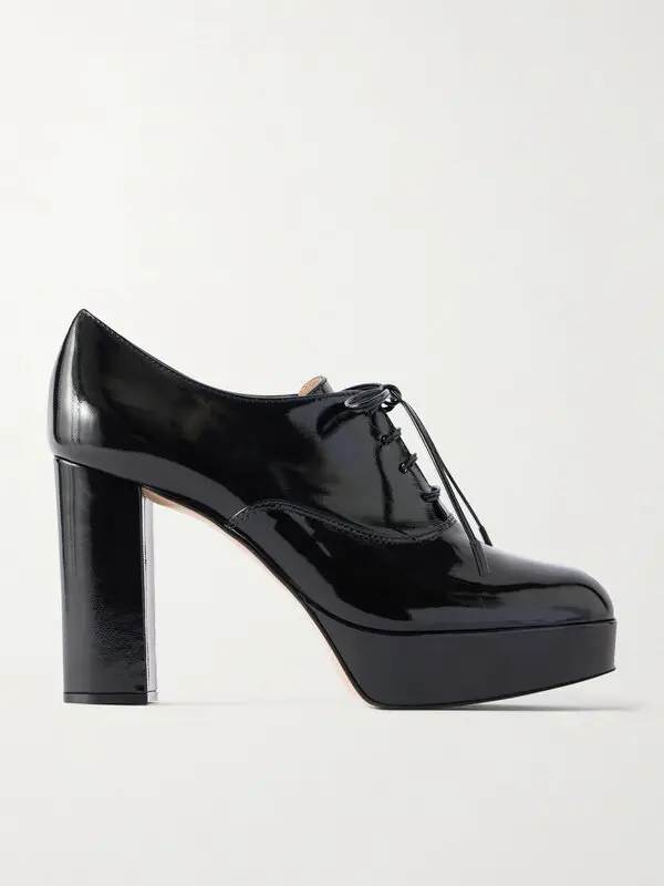 GIANVITO ROSSI Vicky 70 Patent Leather Platform Pumps