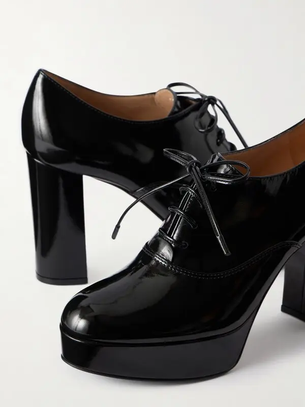 GIANVITO ROSSI Vicky 70 Patent Leather Platform Pumps