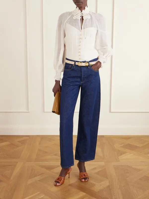 GIANVITO ROSSI 70 Laser-cut Leather Mules
