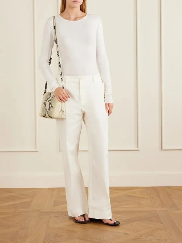 Eterne Benson Cotton-gabardine Straight-leg Pants