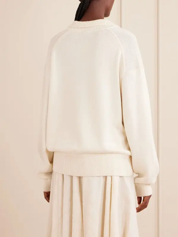 KALLMEYER Chessy Cotton And Wool-blend Polo Sweater