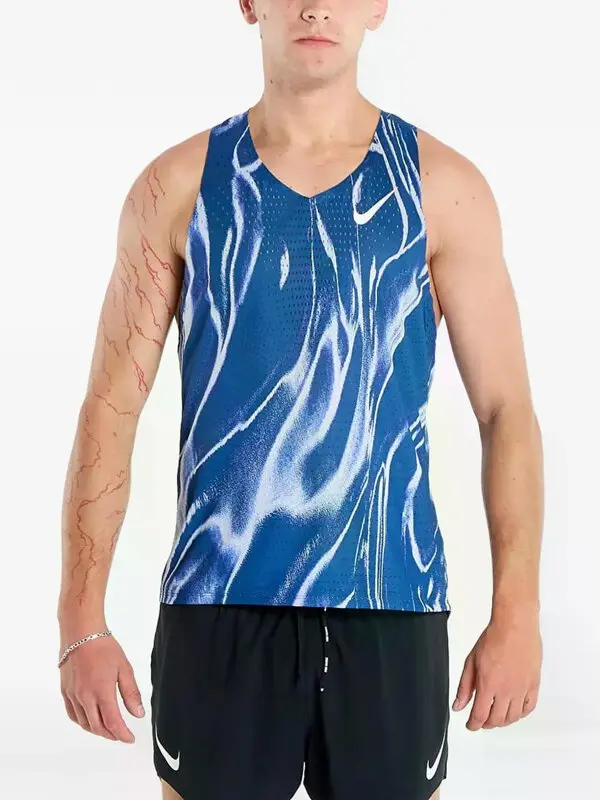 Nike Marble-print Tank Top - Blue