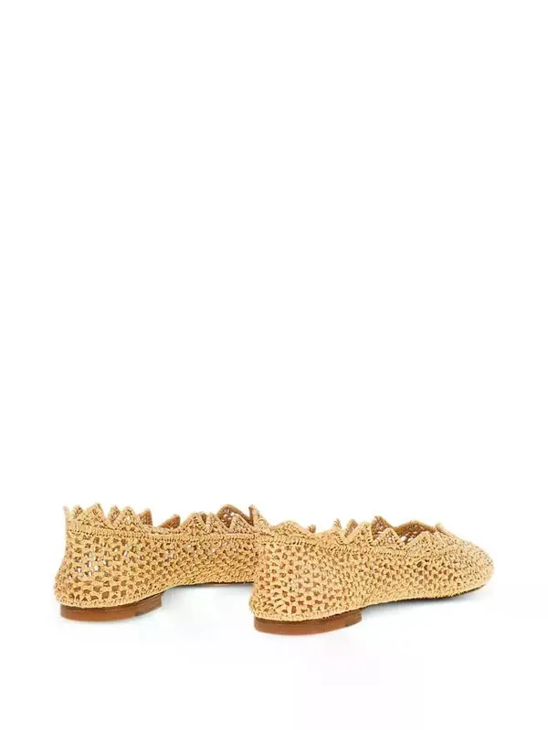 ODISSI Harper Scalloped Ballet Flats - Neutrals