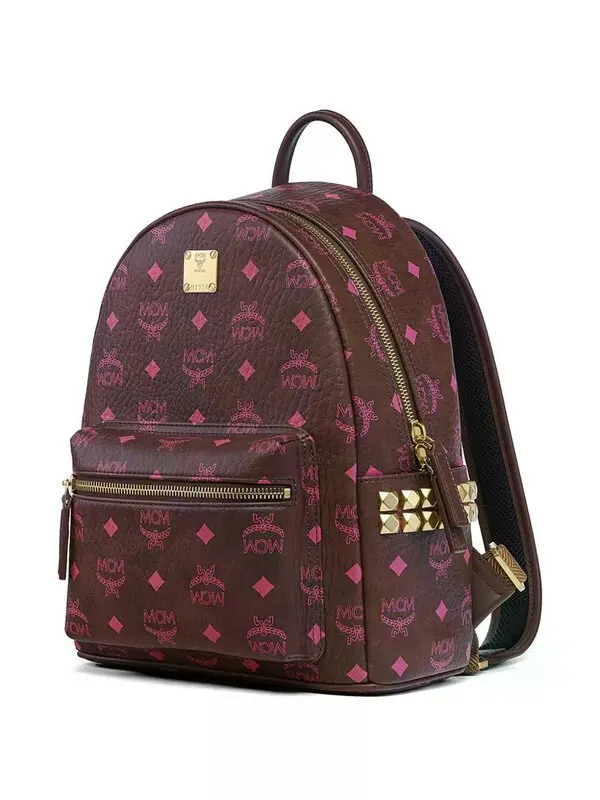Mcm Stark Visetos Backpack - Brown