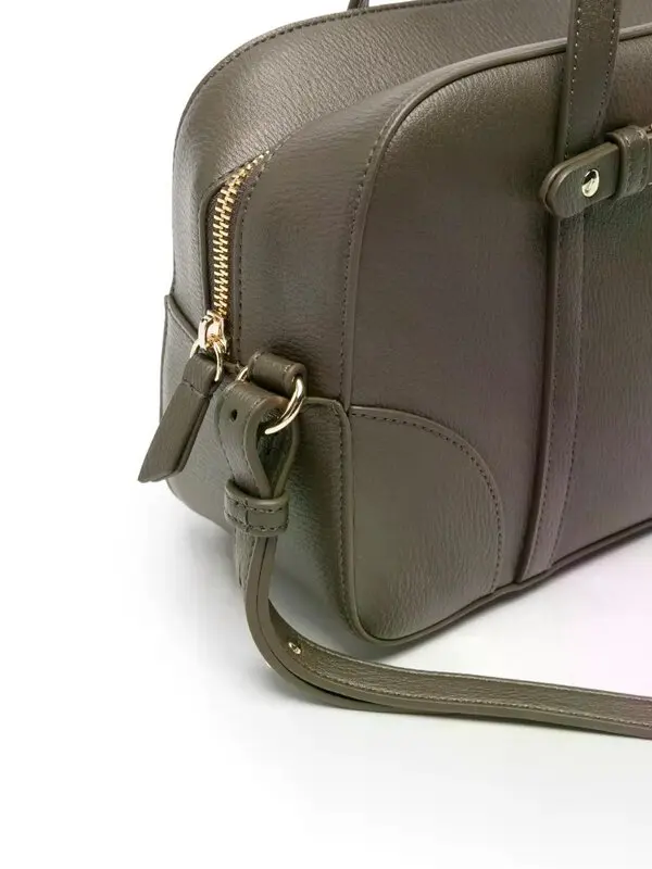Armani Exchange Leather Tote Bag With Logo Plaque
