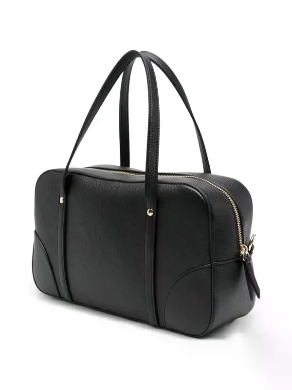 Armani Exchange Leather Tote Bag With Logo Plaque