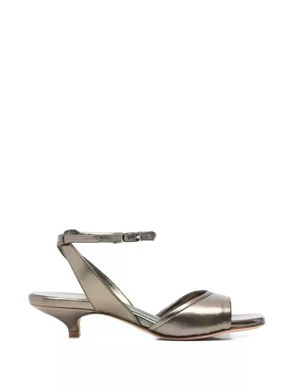 LORENA PAGGI Metallic-leather Sandals - Grey