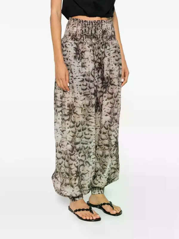 Pinko Wide-leg Trousers With Snake Print