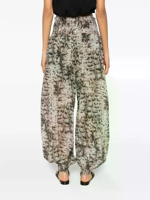 Pinko Wide-leg Trousers With Snake Print