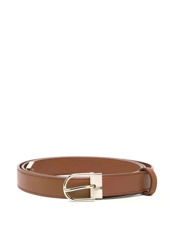 Victoria Beckham Dorian Buckle-fastening Leather Belt - Brown