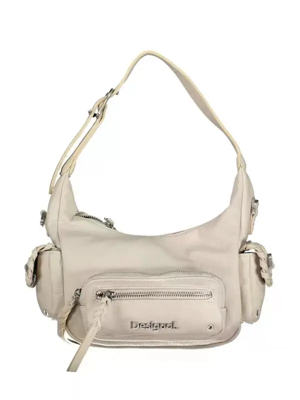 Desigual Zipped Shoulder Bag - White