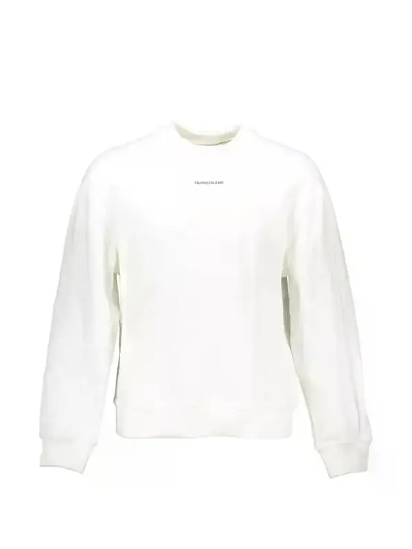 Calvin Klein Logo-print Crew-neck Sweater - White