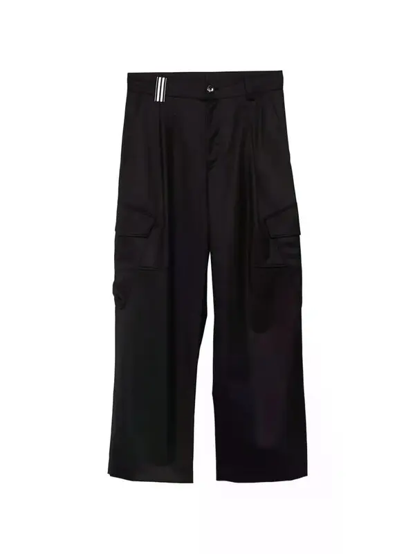 MARINA YEE Pleated Wool Cargo Pants - Black