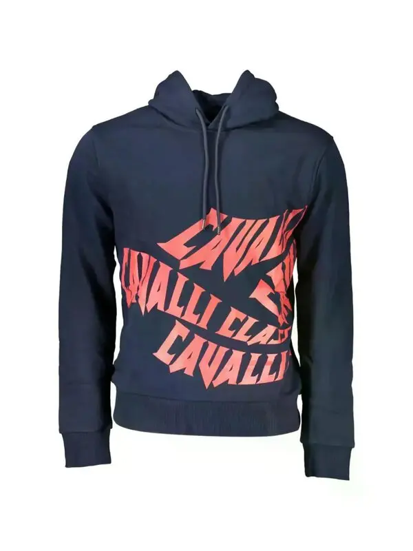 Roberto Cavalli Logo-print Hoodie - Blue