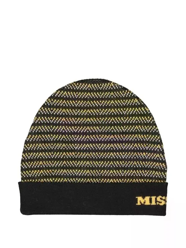 Missoni Striped Beanie - Black