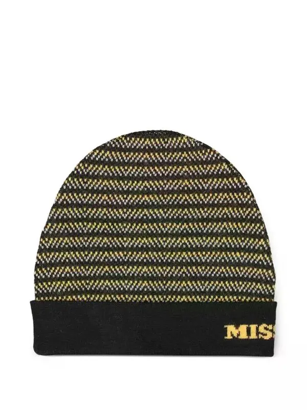 Missoni Striped Beanie - Black
