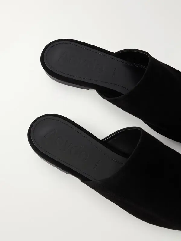 AeydĒ Rega Suede Slides - Black
