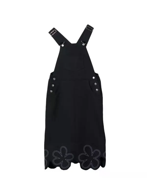 Comme Des Garçons Floral-embroidered Midi Dress - Blue