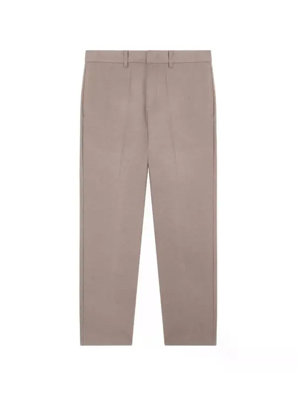 Emporio Armani Belt-loop Textured Trousers - Grey
