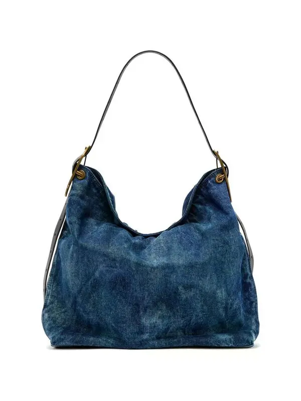 DIESEL® D-line Hobo Denim Tote Bag - Blue