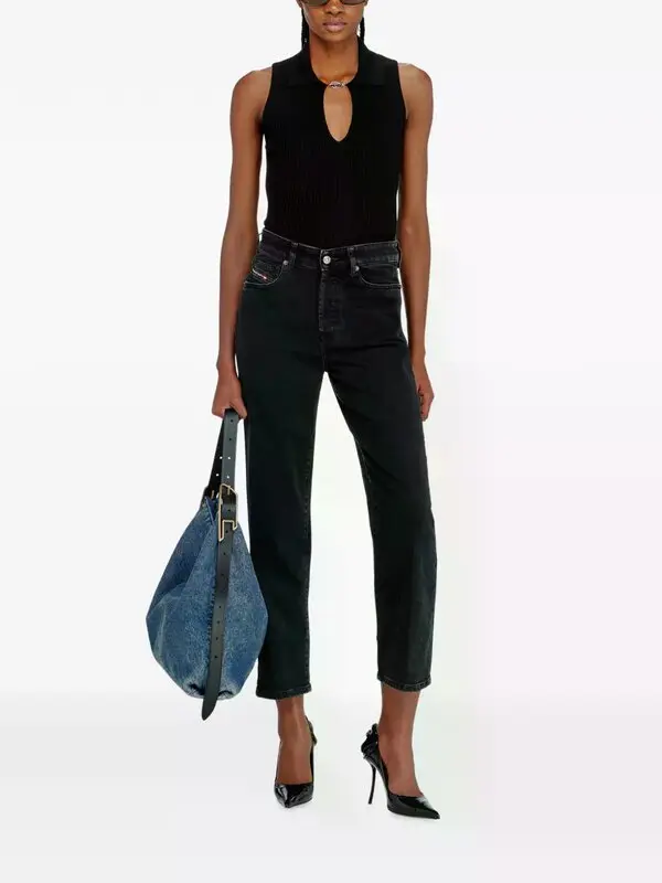 DIESEL® D-line Hobo Denim Tote Bag - Blue