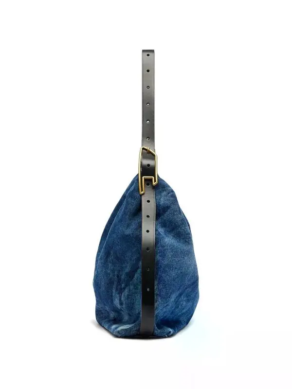 DIESEL® D-line Hobo Denim Tote Bag - Blue