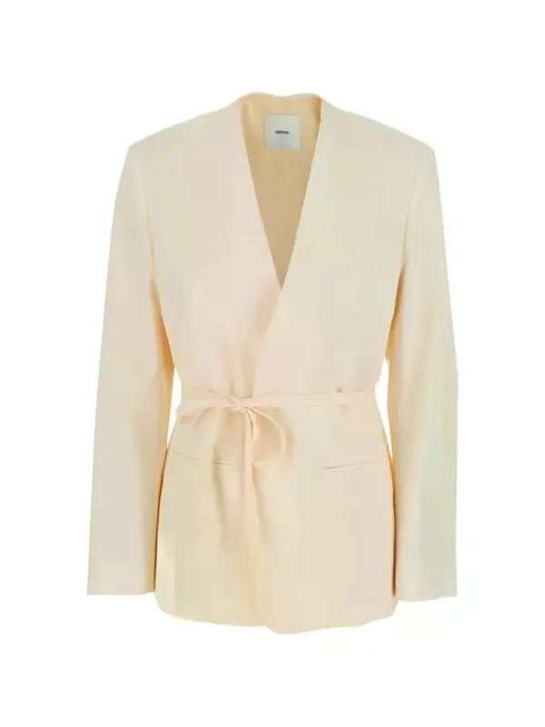 GRIFONI Belted V-neck Jacket