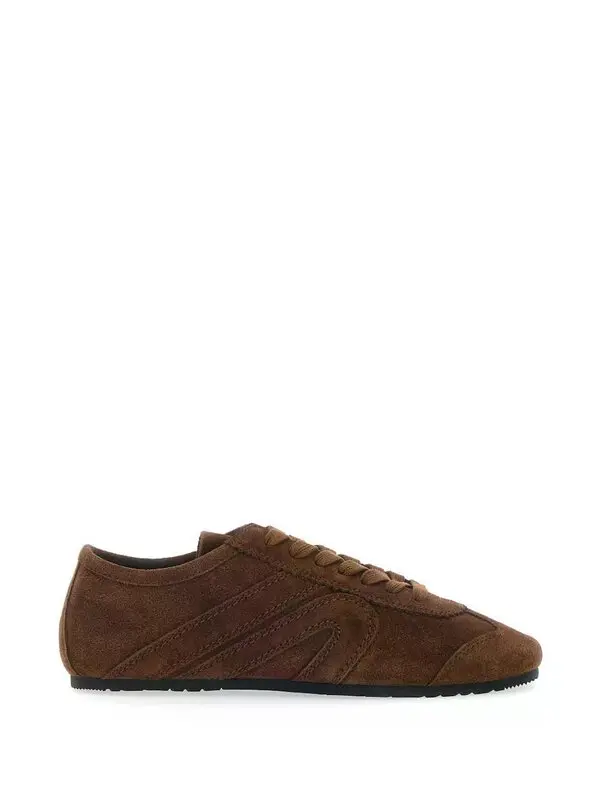 Jeffrey Campbell Aleta Panelled Suede Sneakers - Brown