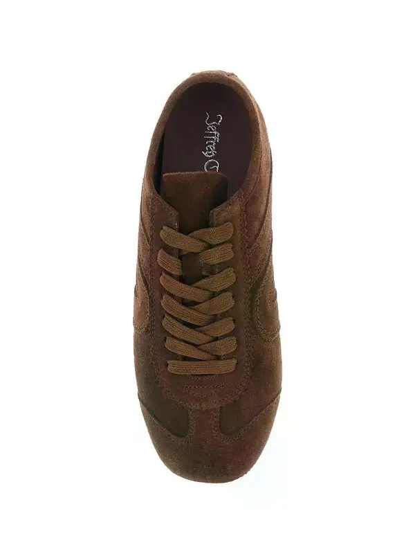 Jeffrey Campbell Aleta Panelled Suede Sneakers - Brown