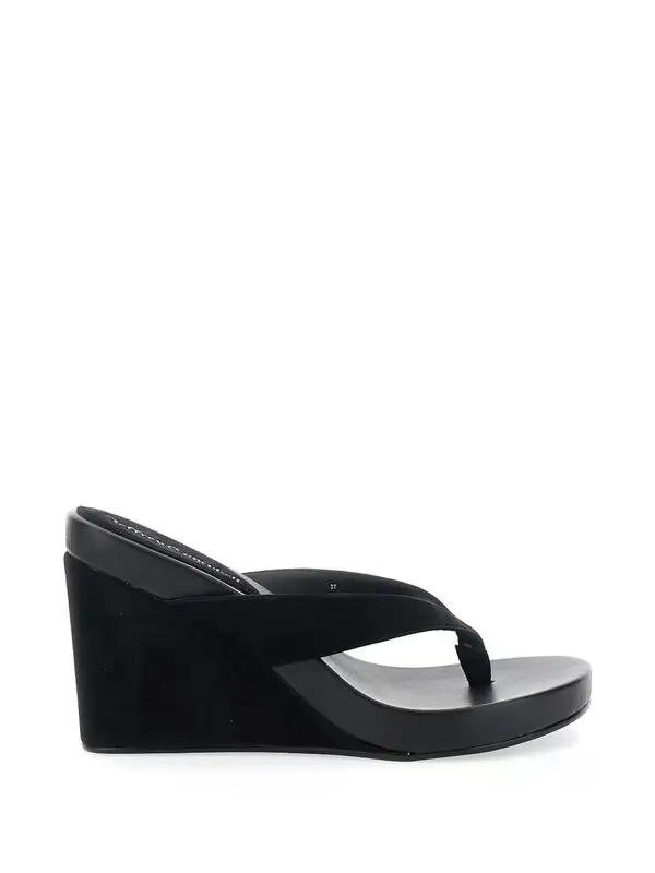 Jeffrey Campbell Liezel Suede Wedge Sandals - Black