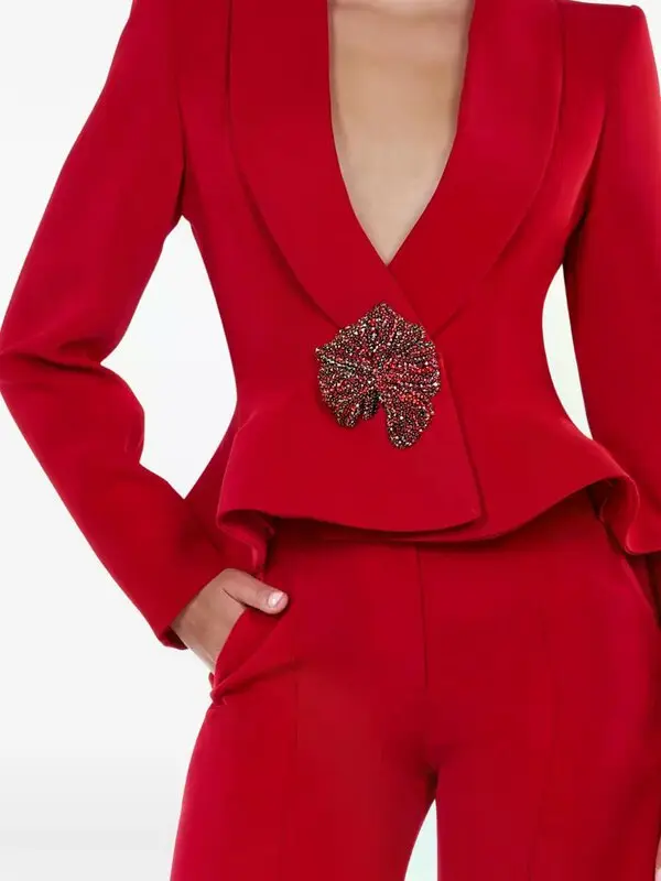 ARAFTU Peplum Crystal-embellished Jumpsuit