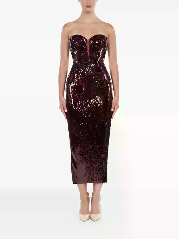 ARAFTU Sequin-embellished Lace-up Dress
