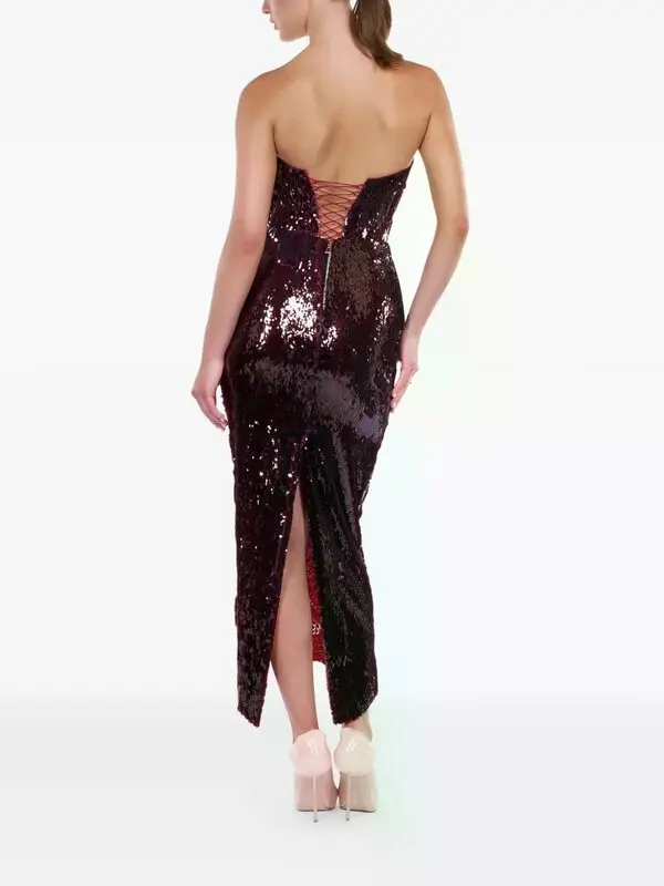 ARAFTU Sequin-embellished Lace-up Dress