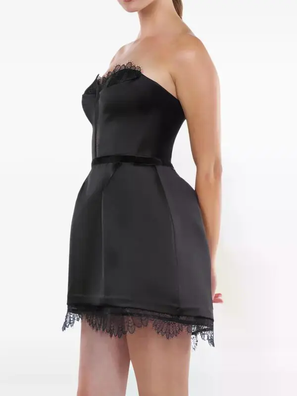 ARAFTU Lace-trimmed Strapless A-line Dress