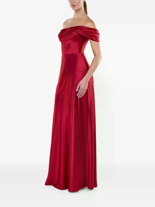 ARAFTU Draped Lace-up Gown