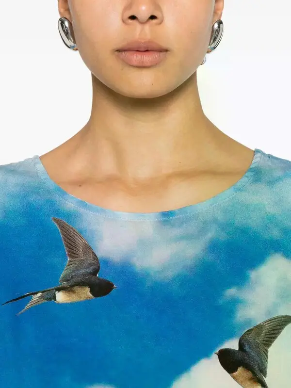 The Artistylist Graphic-print Sleeveless Top - Blue
