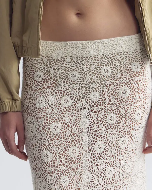 NILI LOTAN Nika Knitted Long Skirt