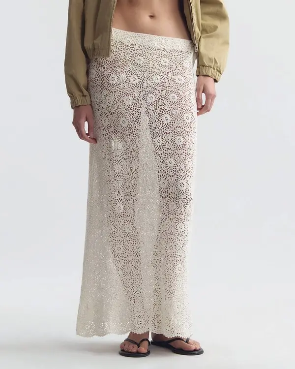 NILI LOTAN Nika Knitted Long Skirt