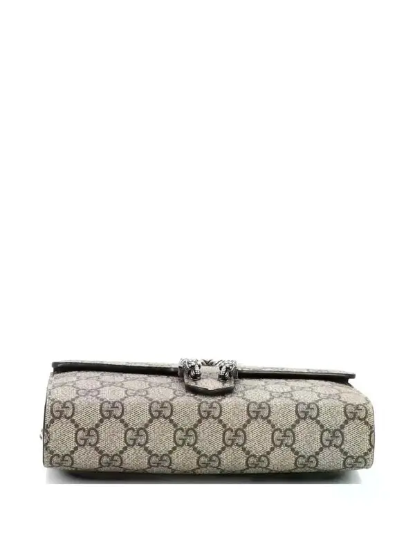 Gucci Dionysus Chain Wallet Gg Coated Canvas Small - Brown