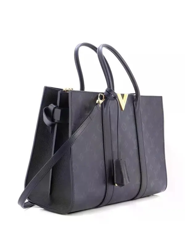 LOUIS VUITTON Very Monogram Leather Gm Tote Bag - Black