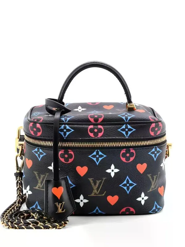 LOUIS VUITTON Vanity Handbag Limited Edition Game On Monogram Pm Satchel - Black