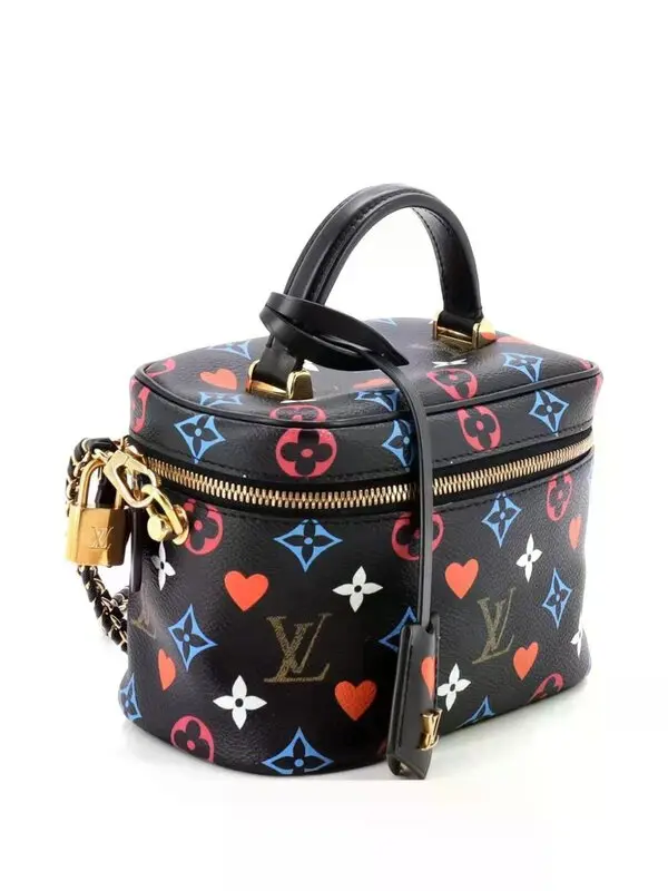 LOUIS VUITTON Vanity Handbag Limited Edition Game On Monogram Pm Satchel - Black