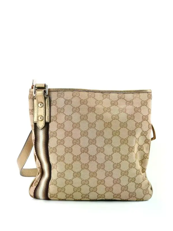 Gucci Jolicoeur Messenger Bag Gg Canvas Crossbody Bag - Brown