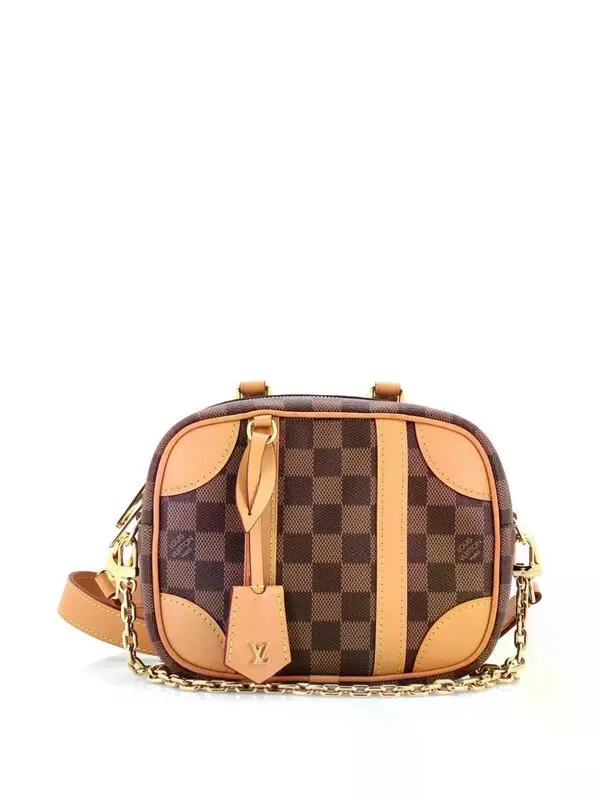 LOUIS VUITTON Valisette Souple Handbag Damier With Leather Bb Satchel - Brown