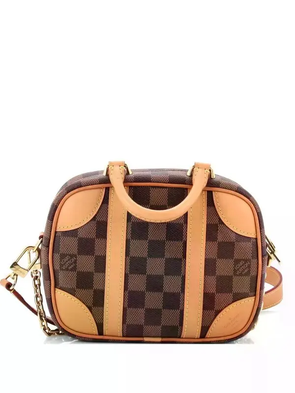 LOUIS VUITTON Valisette Souple Handbag Damier With Leather Bb Satchel - Brown