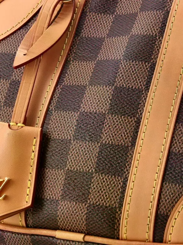 LOUIS VUITTON Valisette Souple Handbag Damier With Leather Bb Satchel - Brown